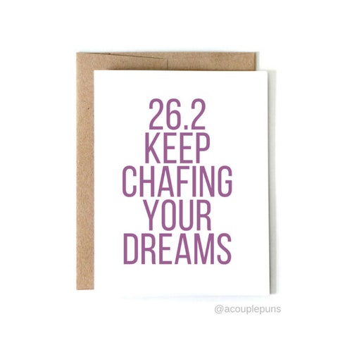 Marathon Card // Running Gift Gift for Runner Runner Gift | Etsy