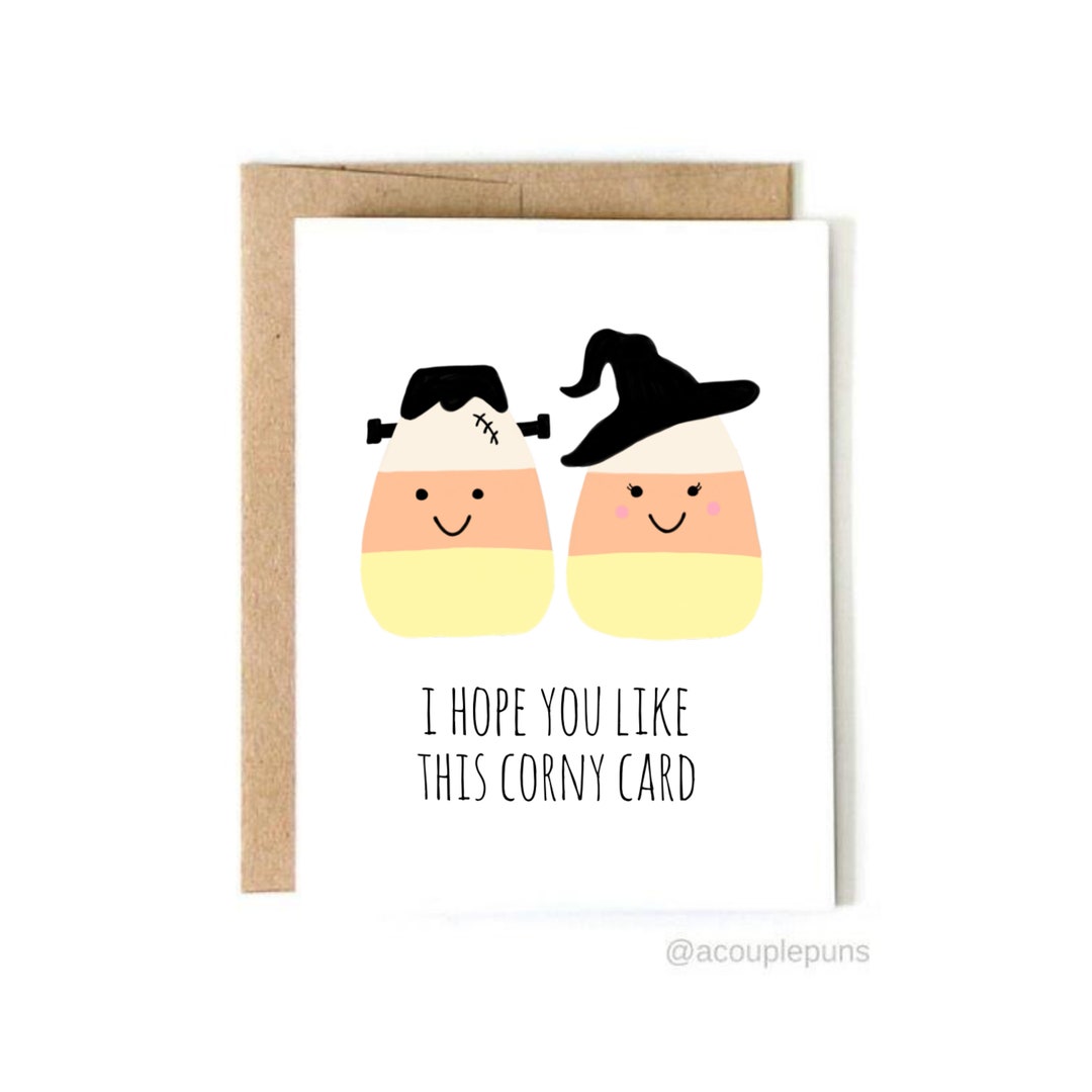 Corny Halloween// Halloween Card, Funny Candy Corn, Funny Halloween ...