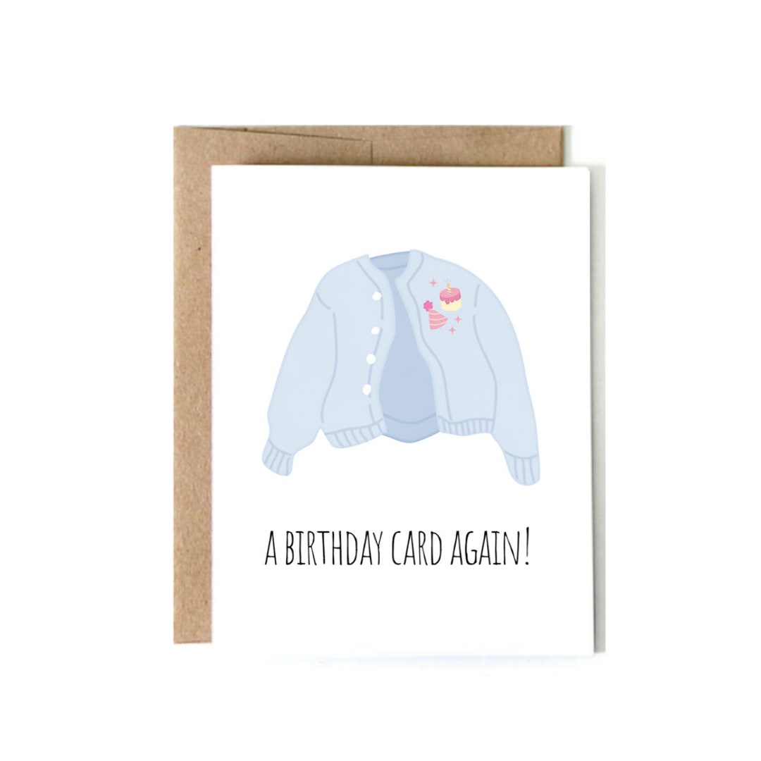 Birthday Card Again // Birthday Card, Funny Birthday Card, Punny ...