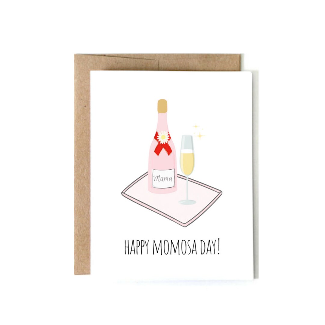 Momosa Day | Mother's Day Card, Card for Mom, Cute Card for Mom - Etsy