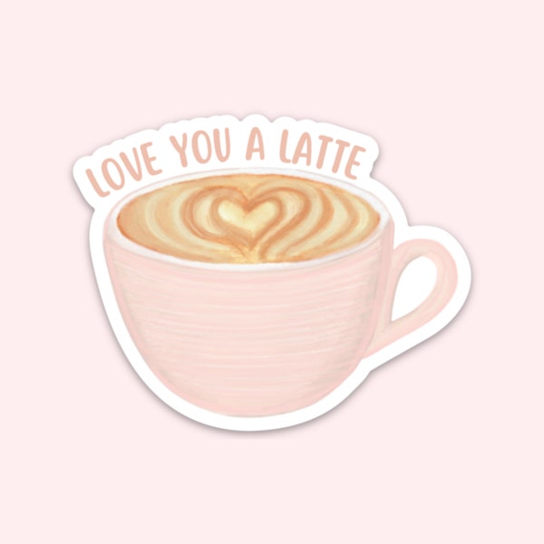 Latte Sticker - Etsy