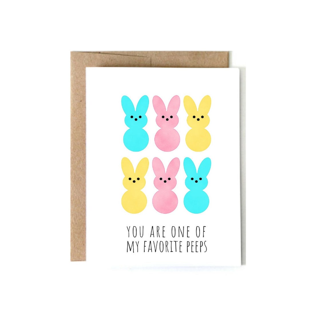 DIGITAL DOWNLOAD - Favorite Peeps | Easter Card, Card for Easter, Punny ...