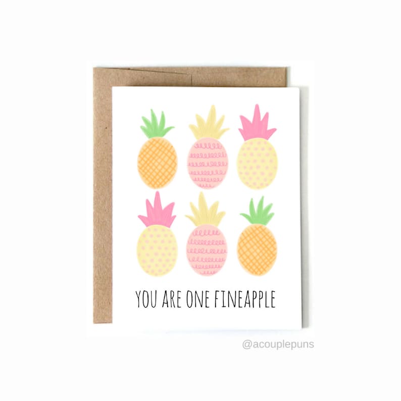 Fineapple// Pineapple Lover Gift Pineapple Card Pineapple - Etsy