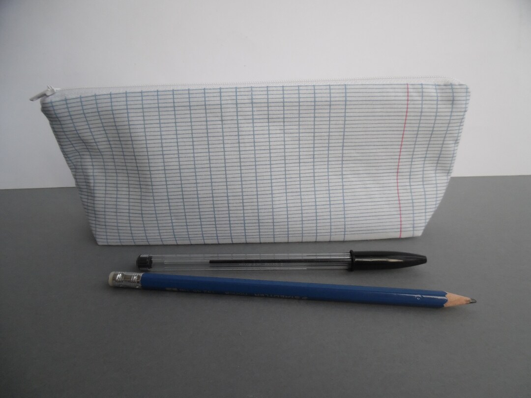 Trousse scolaire motif cahier d'école - Etsy France