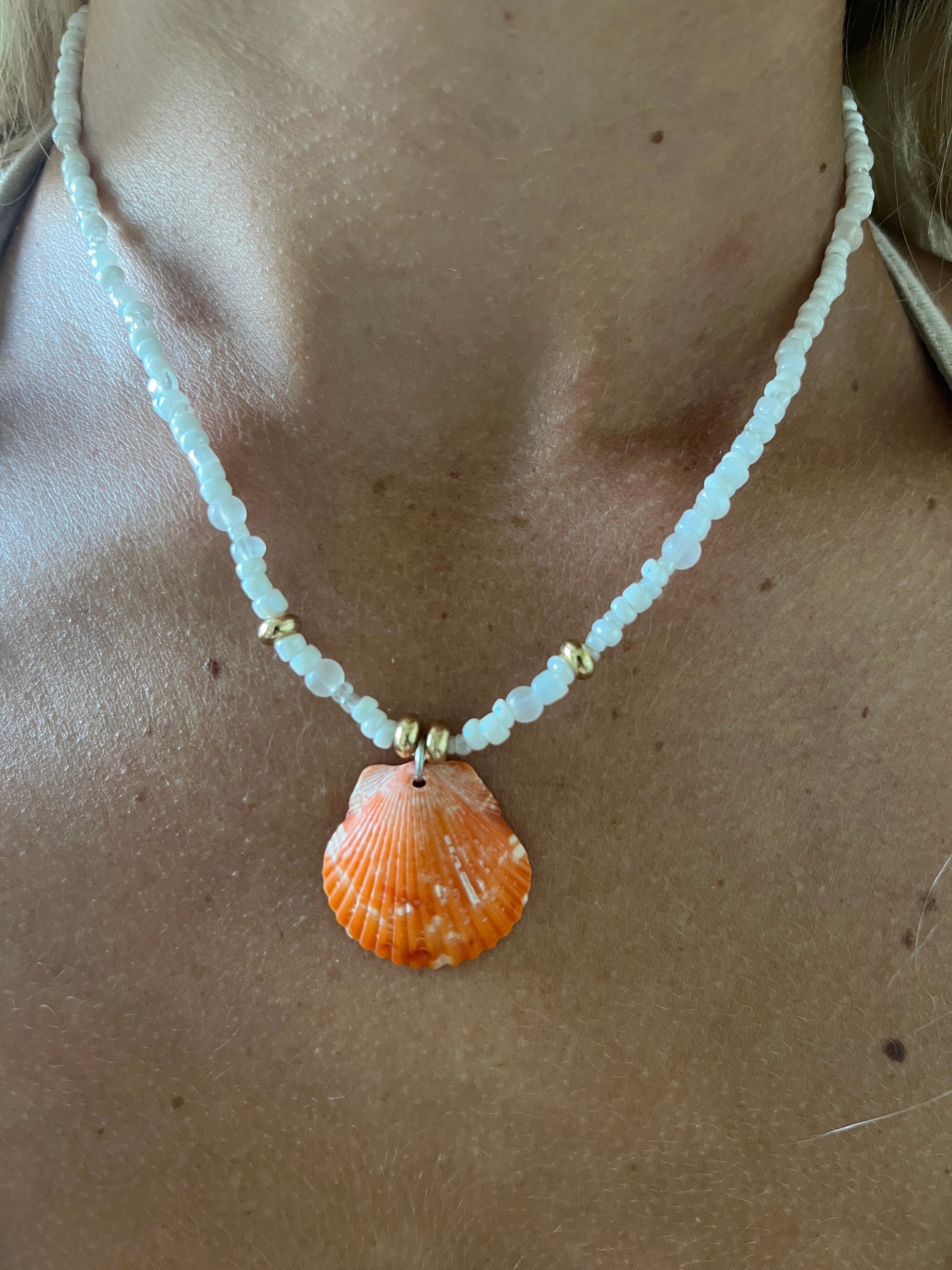Handmade Scallop Shell Necklace - Etsy