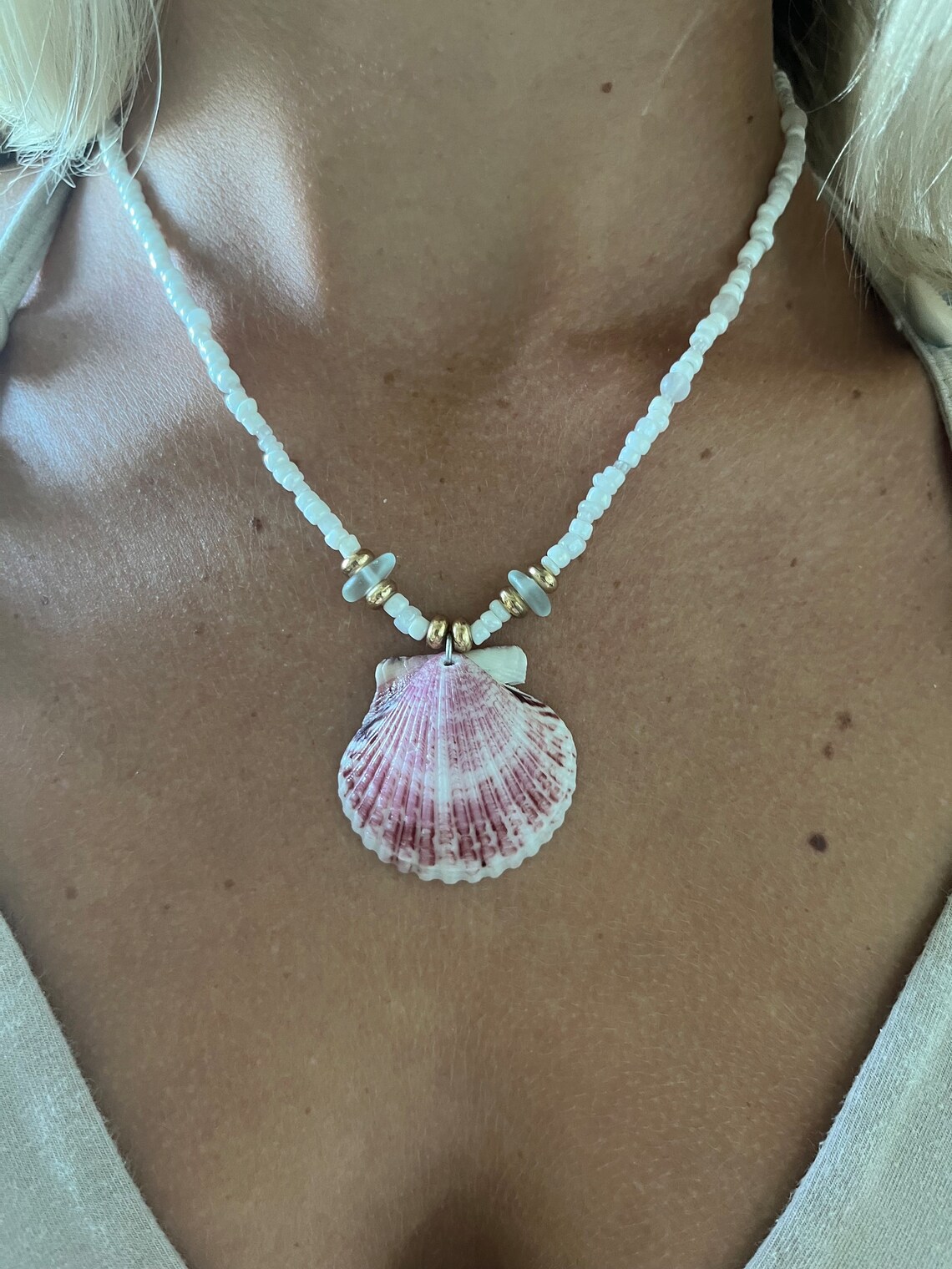 Handmade Scallop Necklace - Etsy