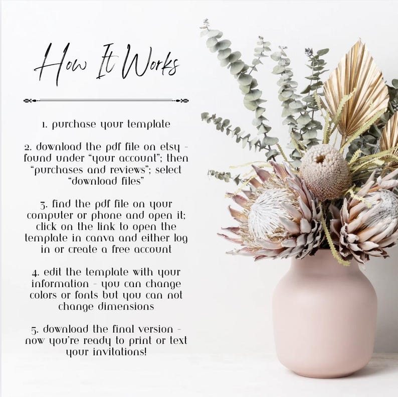 Editable Bohemian Housewarming Invite Template, Customizable Modern ...