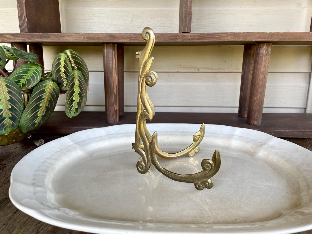Vintage Ornate Brass Easel Frame Holder - Etsy