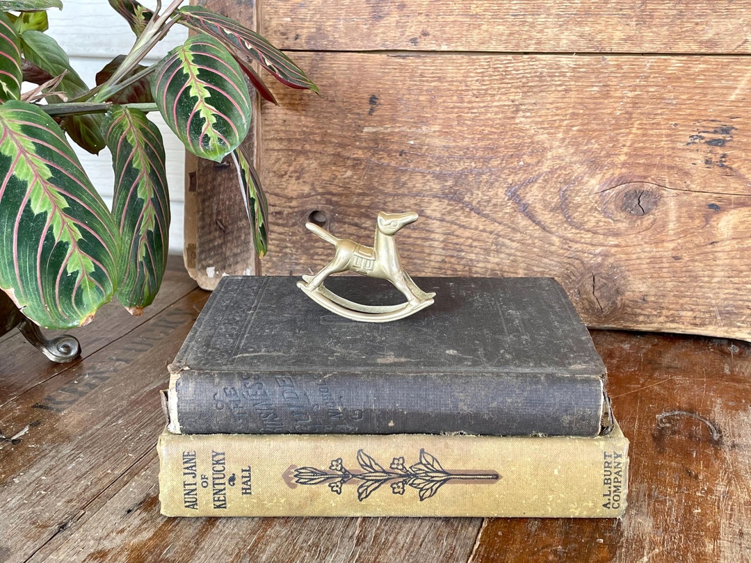 Vintage Miniature Brass Rocking Horse - Etsy
