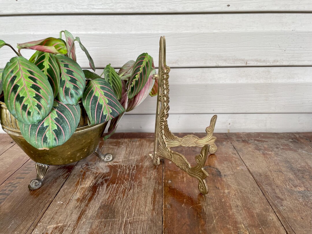 Vintage Ornate Brass Easel Frame Holder - Etsy