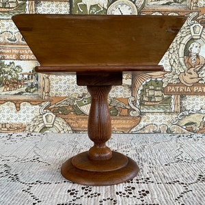 Vintage Wooden Pedestal Bowl - Etsy