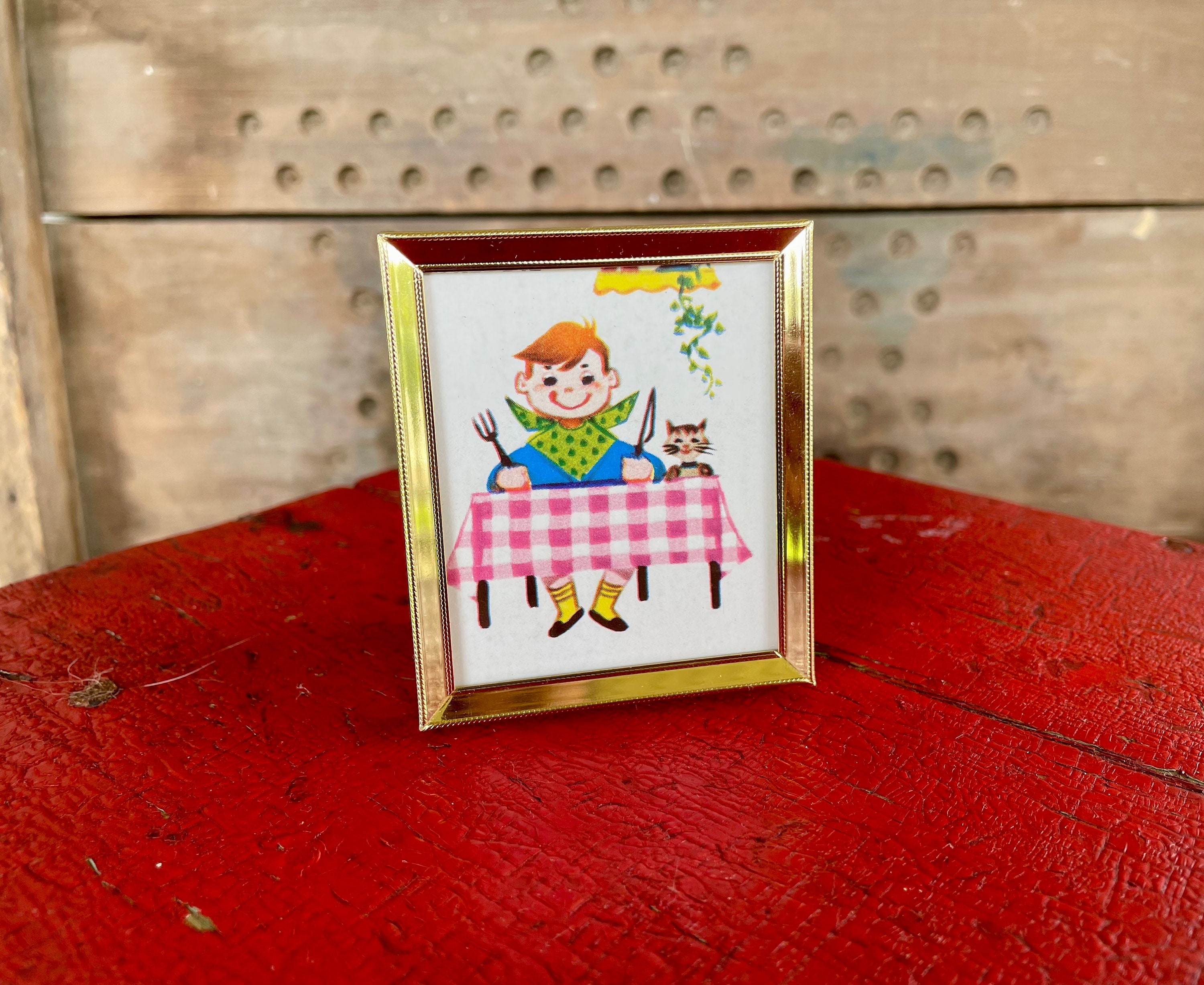 Mini Vintage Gold Picture Frame - Etsy