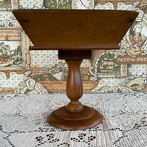 Vintage Wooden Pedestal Bowl - Etsy