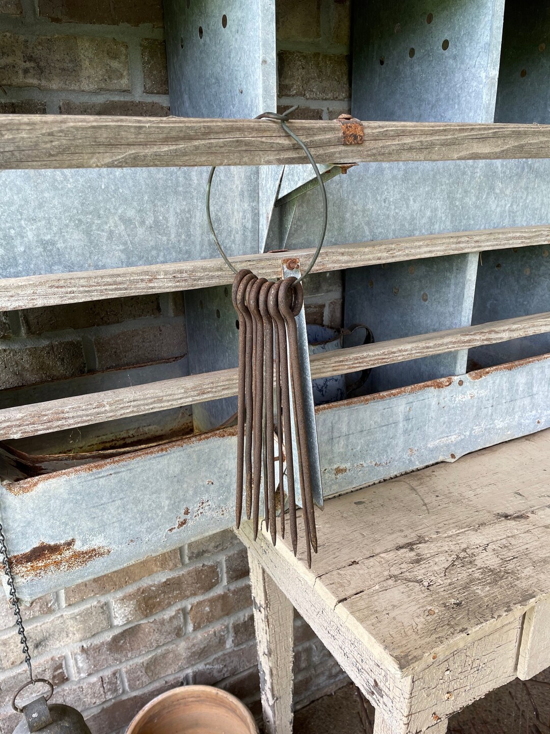 Vintage Rusted Spikes Rustic Farmhouse Decor - Etsy