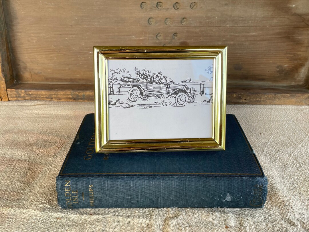 Small Vintage Brass Picture Frame - Etsy