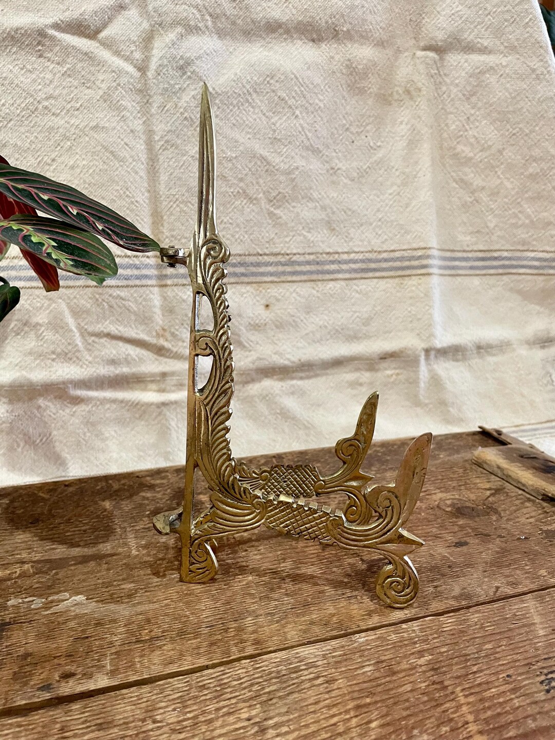 Vintage Ornate Brass Easel Frame Holder - Etsy