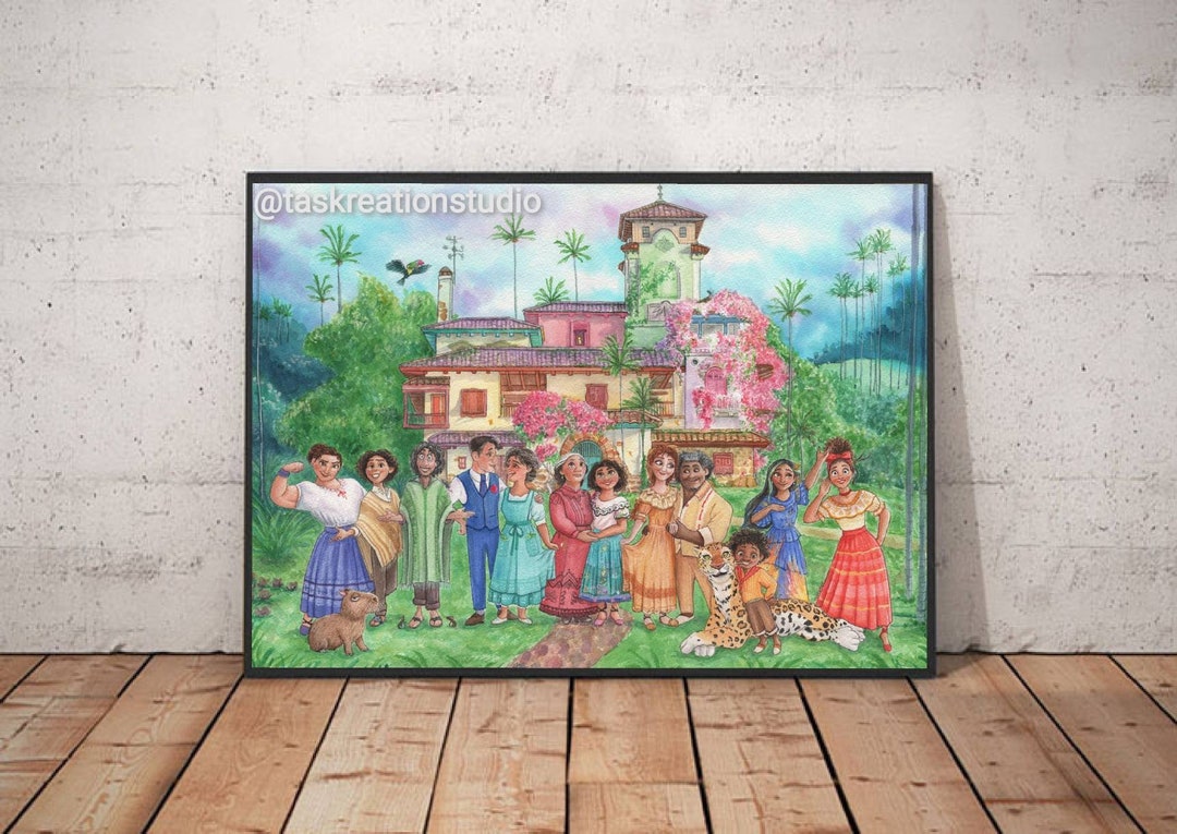 Disney Encanto Madrigal Family Casita Watercolour Fine Art Quality ...