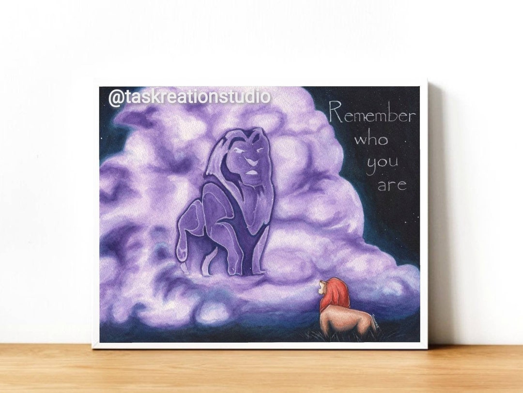 Disney the Lion King Mufasa Watercolour Fine Art Quality Print Home ...