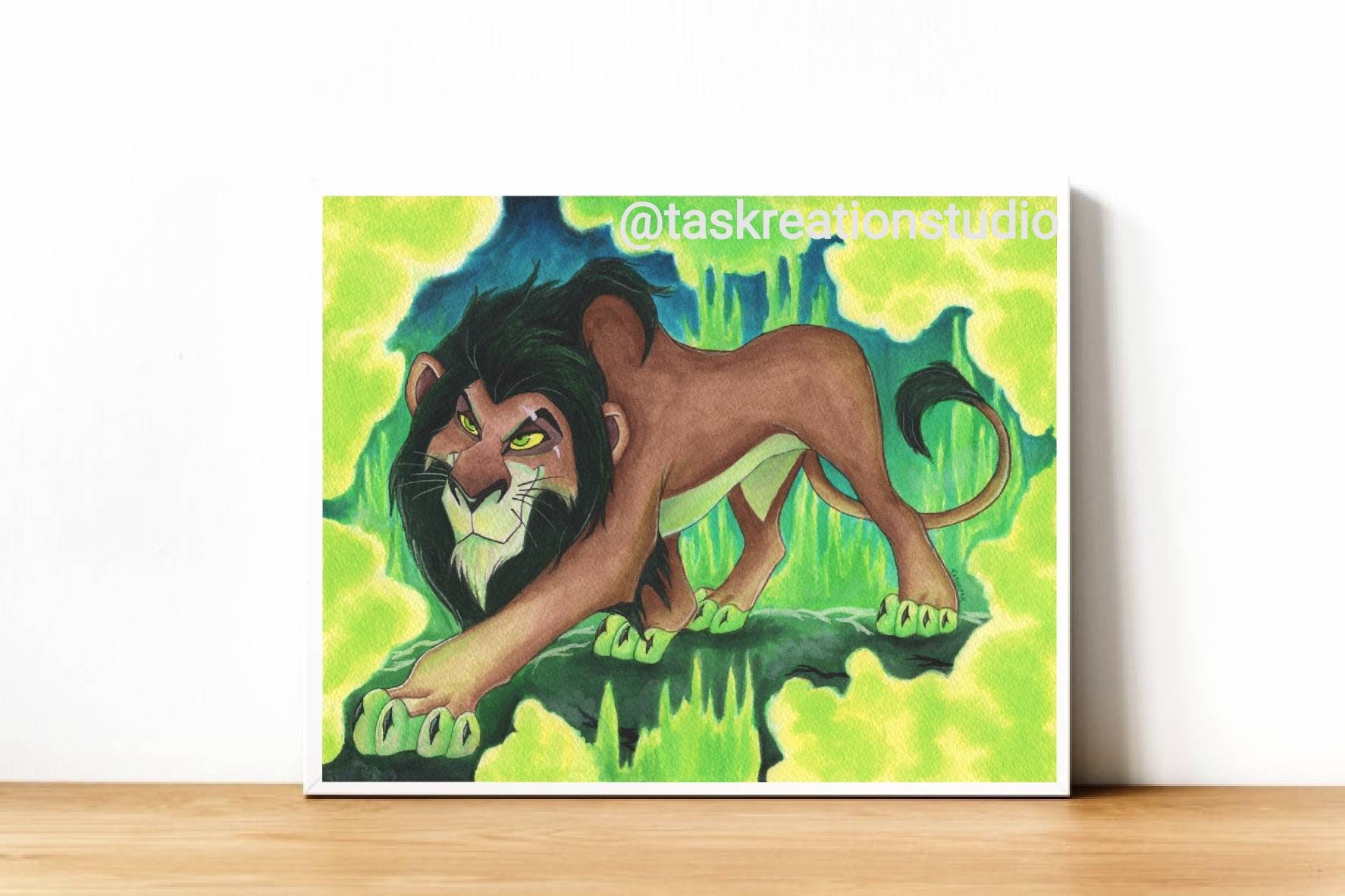 Disney Villain Scar the Lion King Watercolour Fine Art Quality - Etsy UK