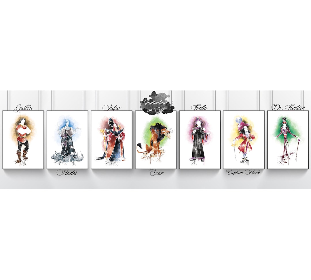 Individual or Set Disney Villain Jafar Hades Scar Captain Hook Frollo ...