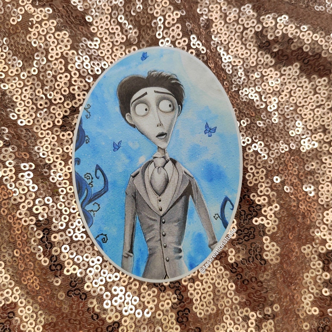 Glossy Vinyl Sticker Corpse Bride Victor Van Dort Watercolour Art ...
