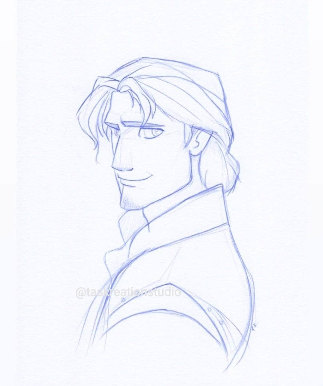 Rapunzel From Tangled Full Body Drawing