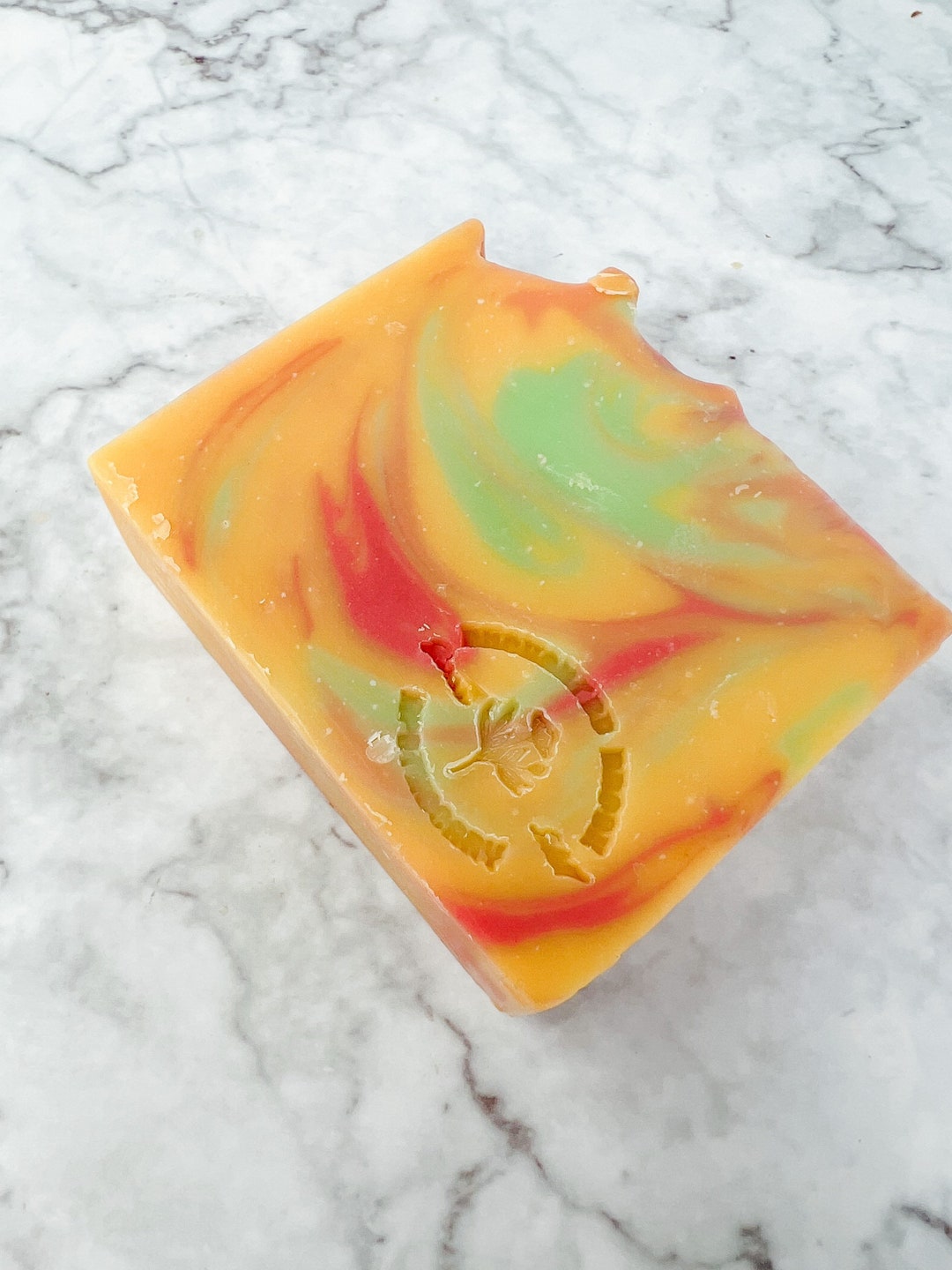 All-natural Handcrafted Market Peach Soap With Tussah Silk, Artisan ...