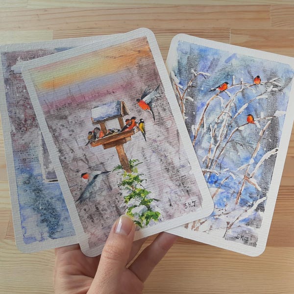 Watercolor Postcards - Etsy