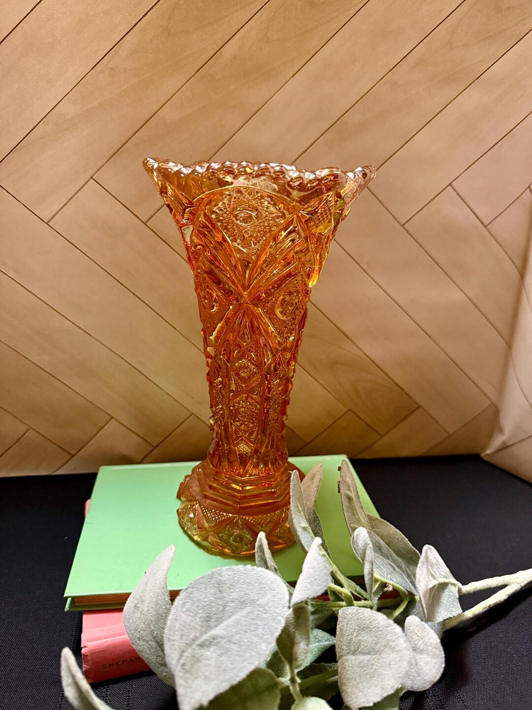 Imperial Carnival Glass Marigold Vase - Etsy