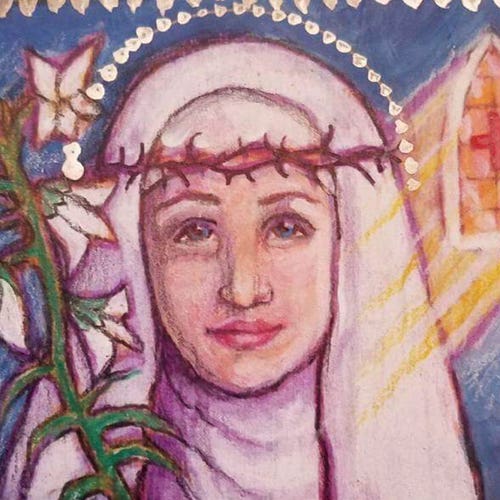 Saint Catherine of Siena Saint Print Saint Card Catholic - Etsy