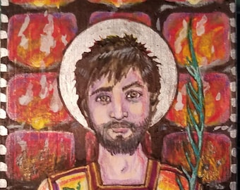 St Lawrence Patron Saint of the Poor and Cooks Dianalamorrisart - Etsy