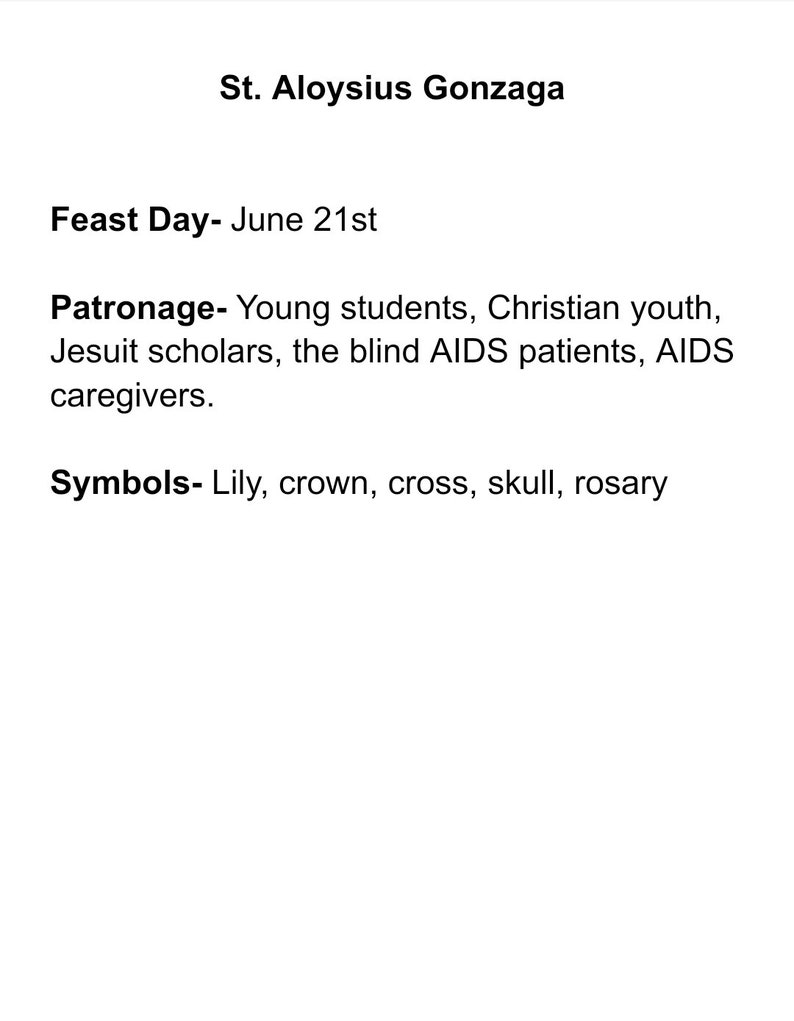 St. Aloysius Gonzaga Icon - Etsy