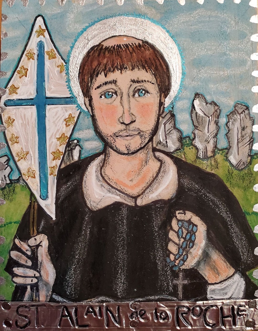 St. Alain De La Roche Icon - Etsy