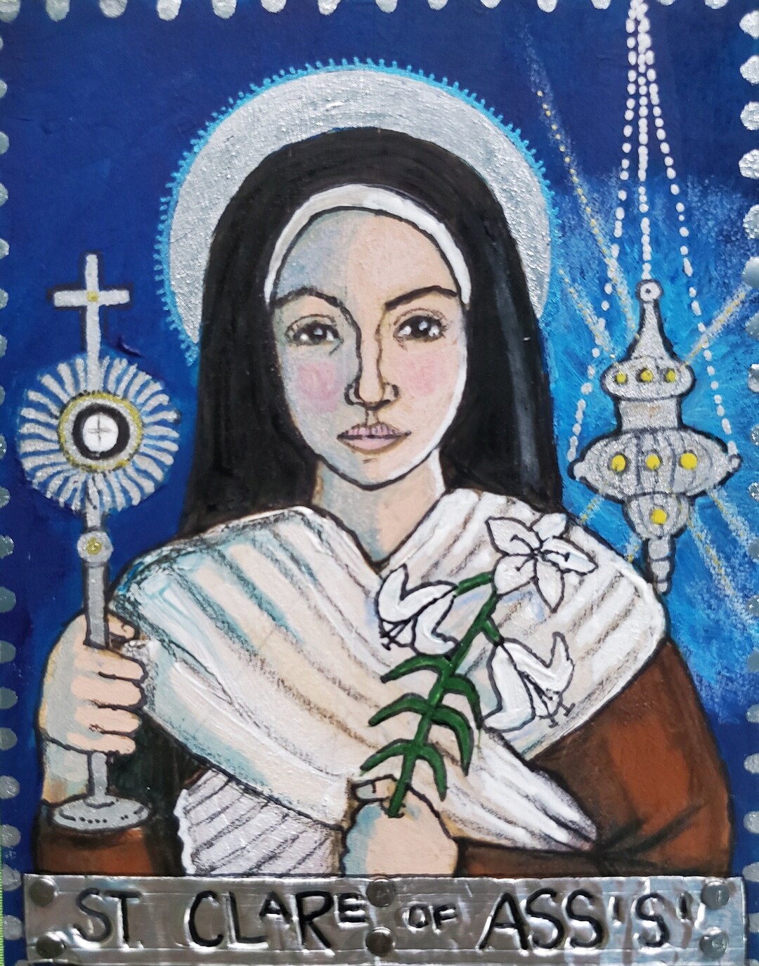 St Clare Of Assisi Icon Etsy
