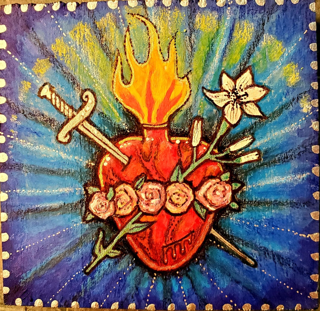 Immaculate Heart of Mary Icon - Etsy