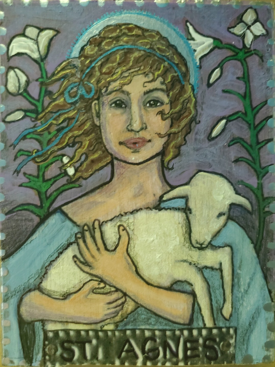 St. Agnes Icon - Etsy