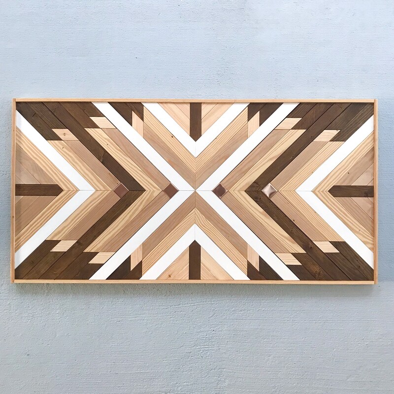 Geometric Wood Wall Art - Etsy