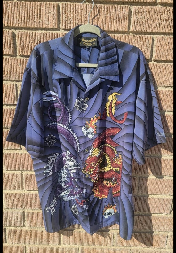 Vintage dragonfly men shirt - Gem