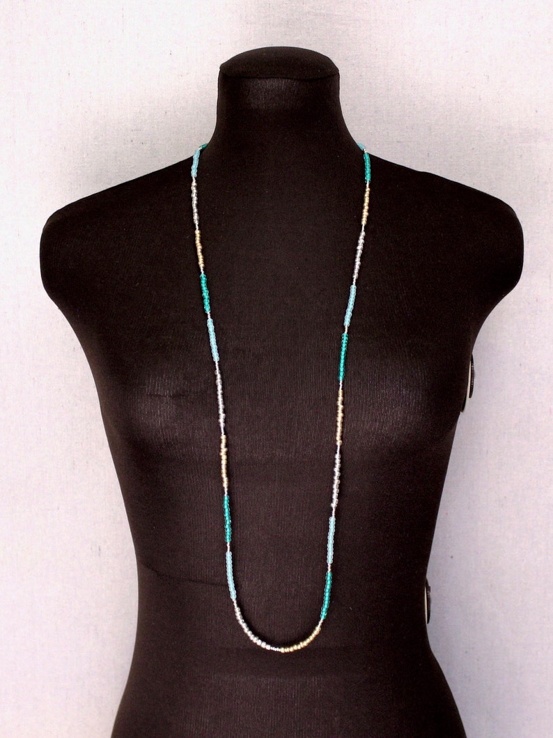 Zaad kraal ketting Venetiaanse ketting Zee glas ketting - Etsy Nederland