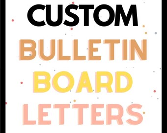 Custom Bulletin Board Letters - Etsy