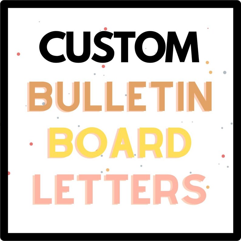 Custom Bulletin Board Letters - Etsy
