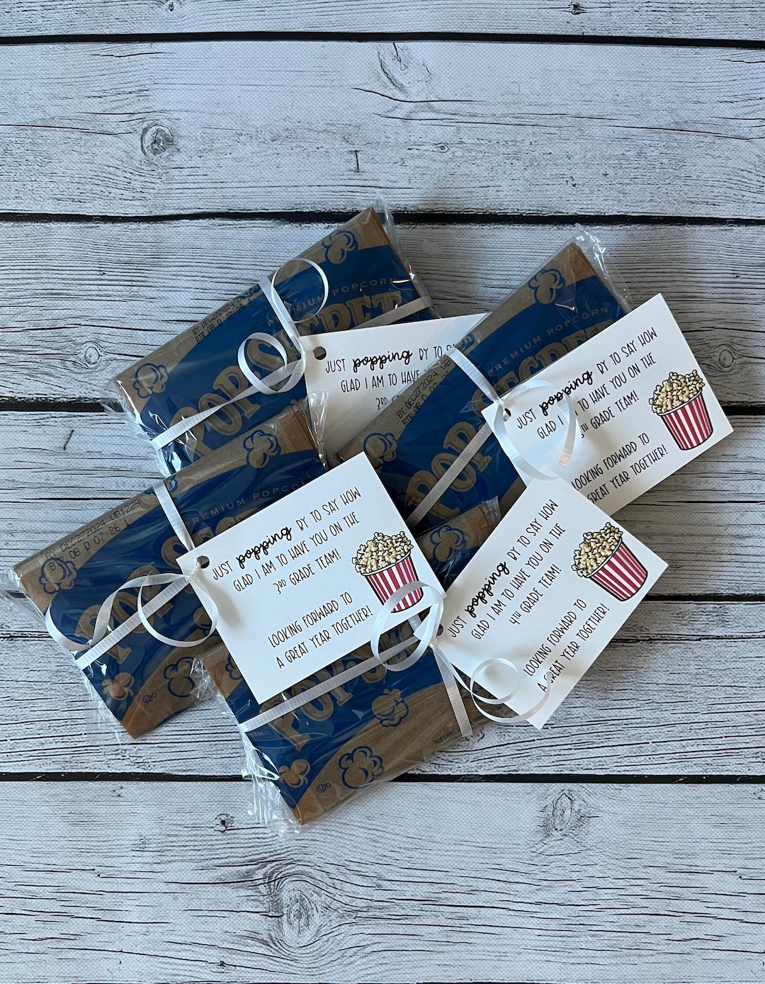 Popcorn Printable Gift Tag, Team Teacher Tag, Team Appreciation Tag ...