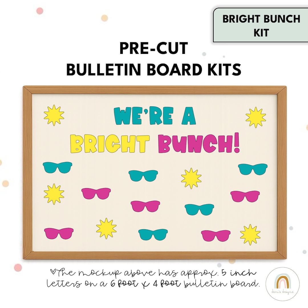 Bright Bunch Bulletin Board Kit: Pre-cut Classroom Decor - Etsy
