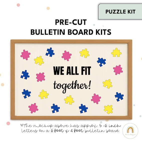 Teamwork Puzzle Piece Bulletin Board Puzzle Piece Team Building | TPT