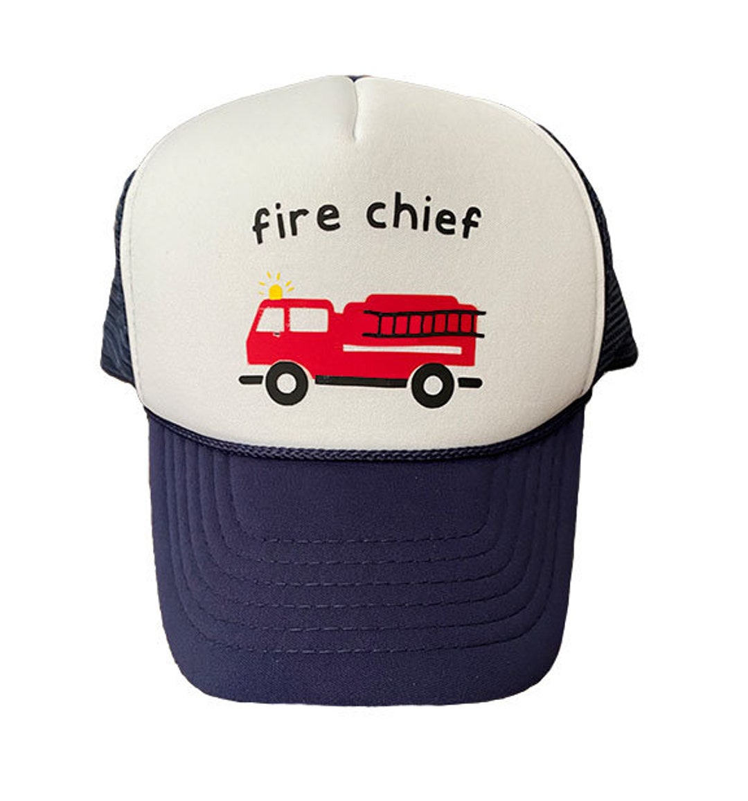 Trucker Hat With Fire Truck for Toddler Youth - Fire Chief - Etsy