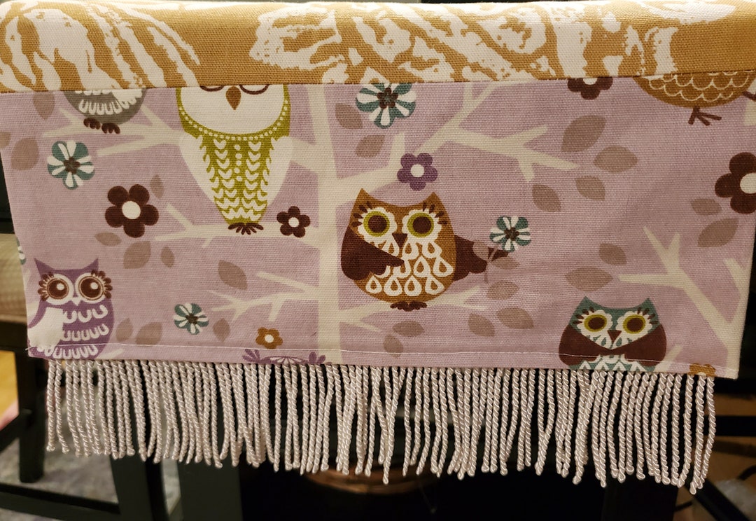Reversible Purple and Gold Owls Table Runner - Etsy