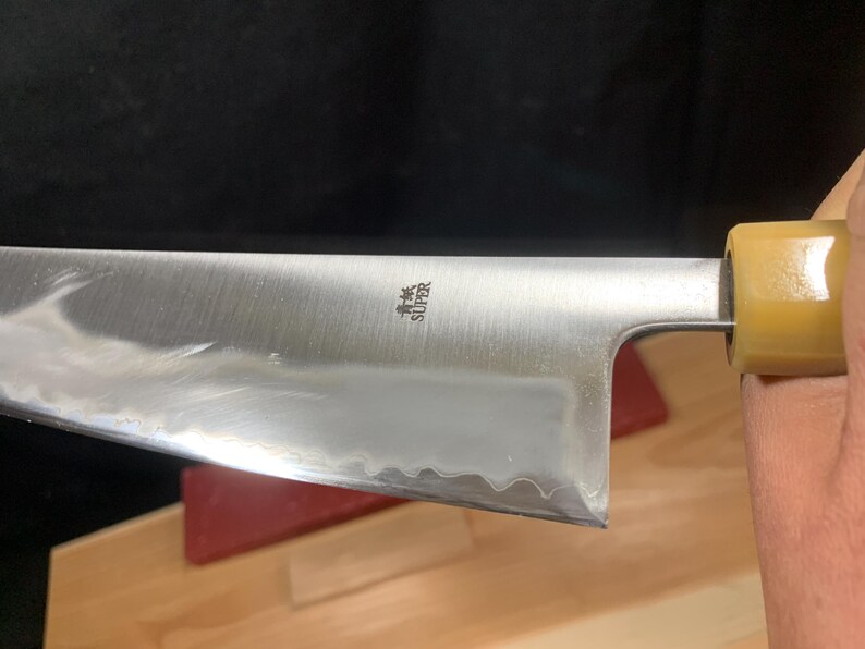 Sharpened: Japanese Kitchen Knife - Wa-gyuto 40-24cm-blue Super Steel ...