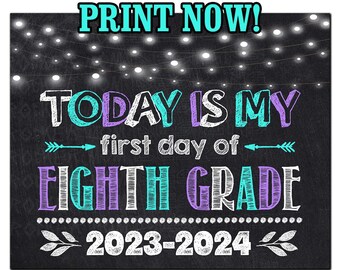 First Day of School Sign Printable School Chalkboard - Etsy