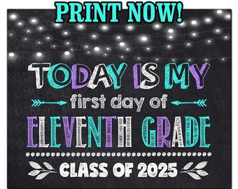 First Day of School Sign Printable School Chalkboard - Etsy