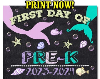 First Day of School Sign Printable School Chalkboard - Etsy